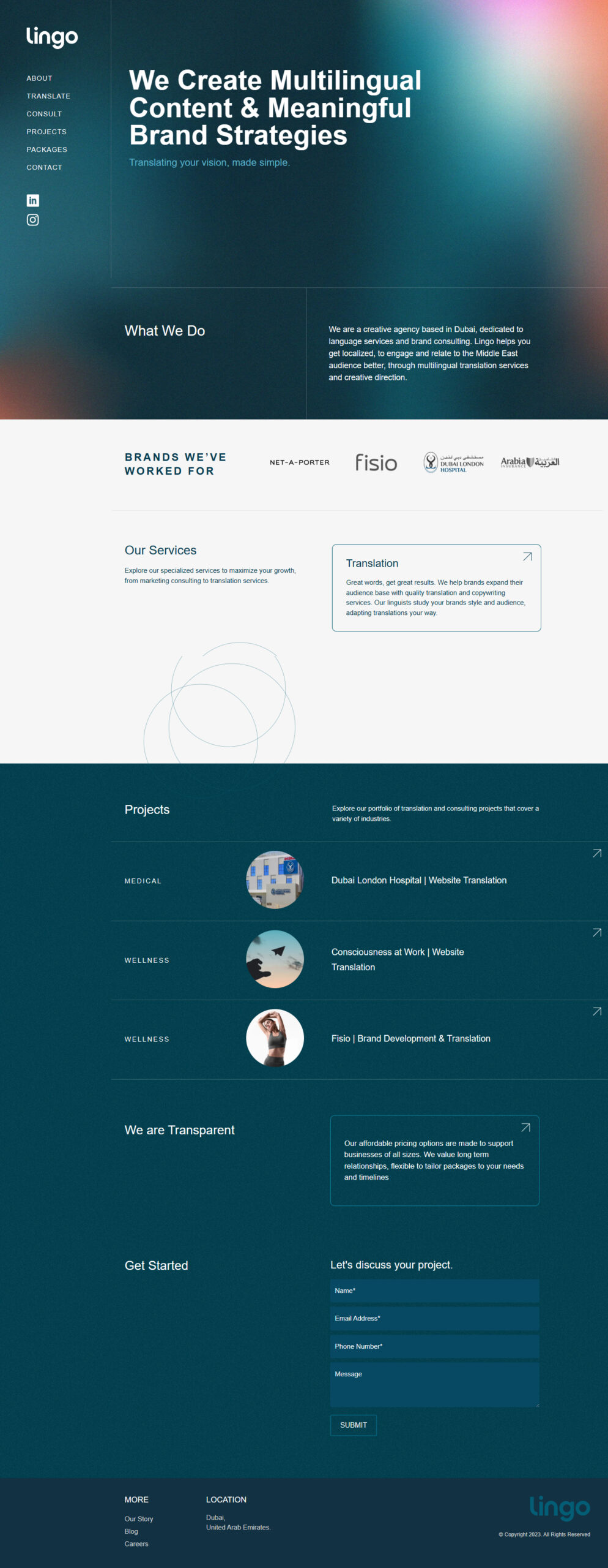 Projects | Lingo - Translation & Brand Consulting Agency